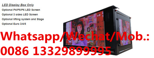 Customized mobile outdoor LED screen displaying box mounted on cargo ...