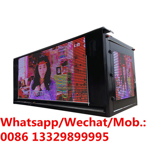 Customized mobile outdoor LED screen displaying box mounted on cargo ...